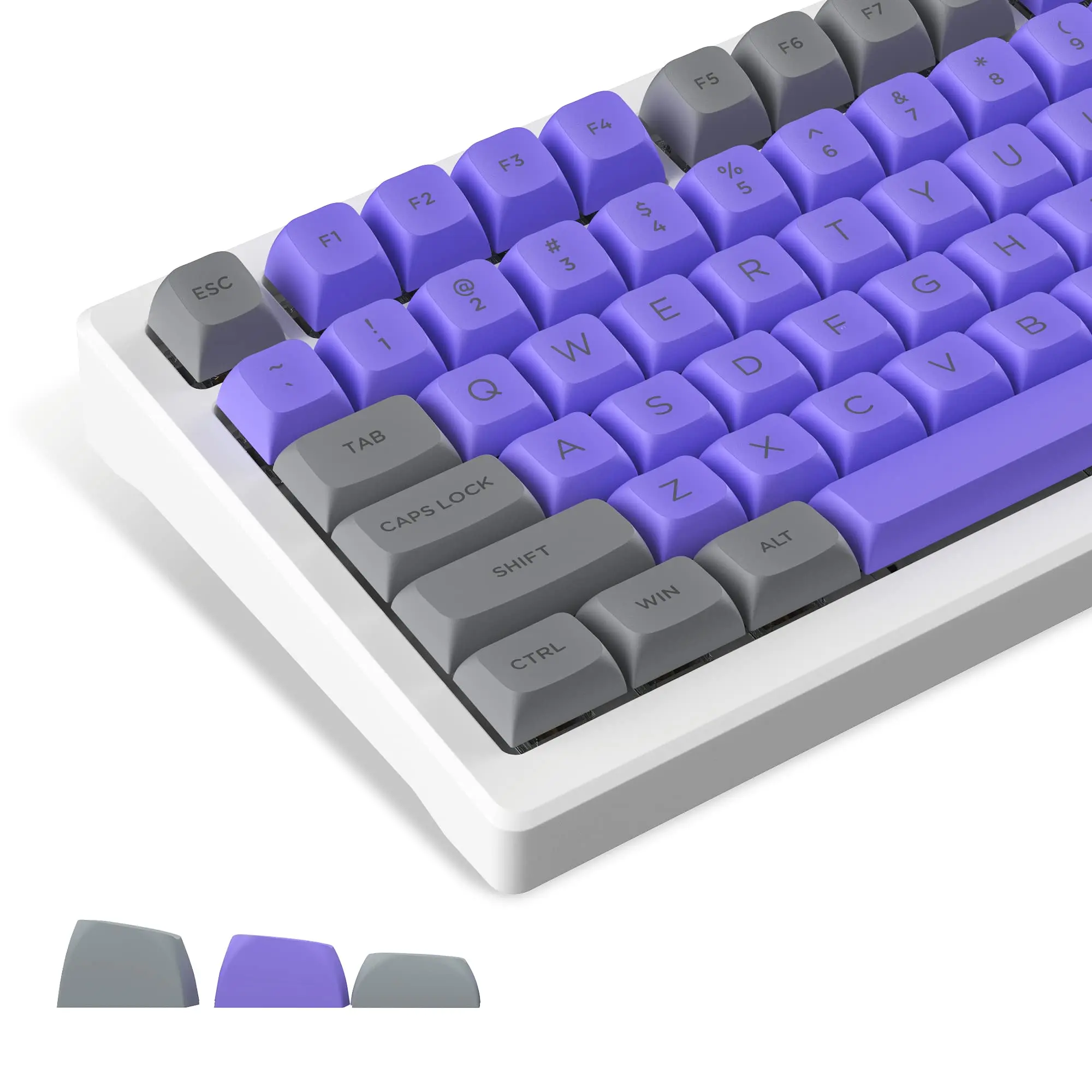 Double-Shot-XVX-Profile-PBT-Keycaps-Purple-169-Keys-Custom-Keycaps-for ...