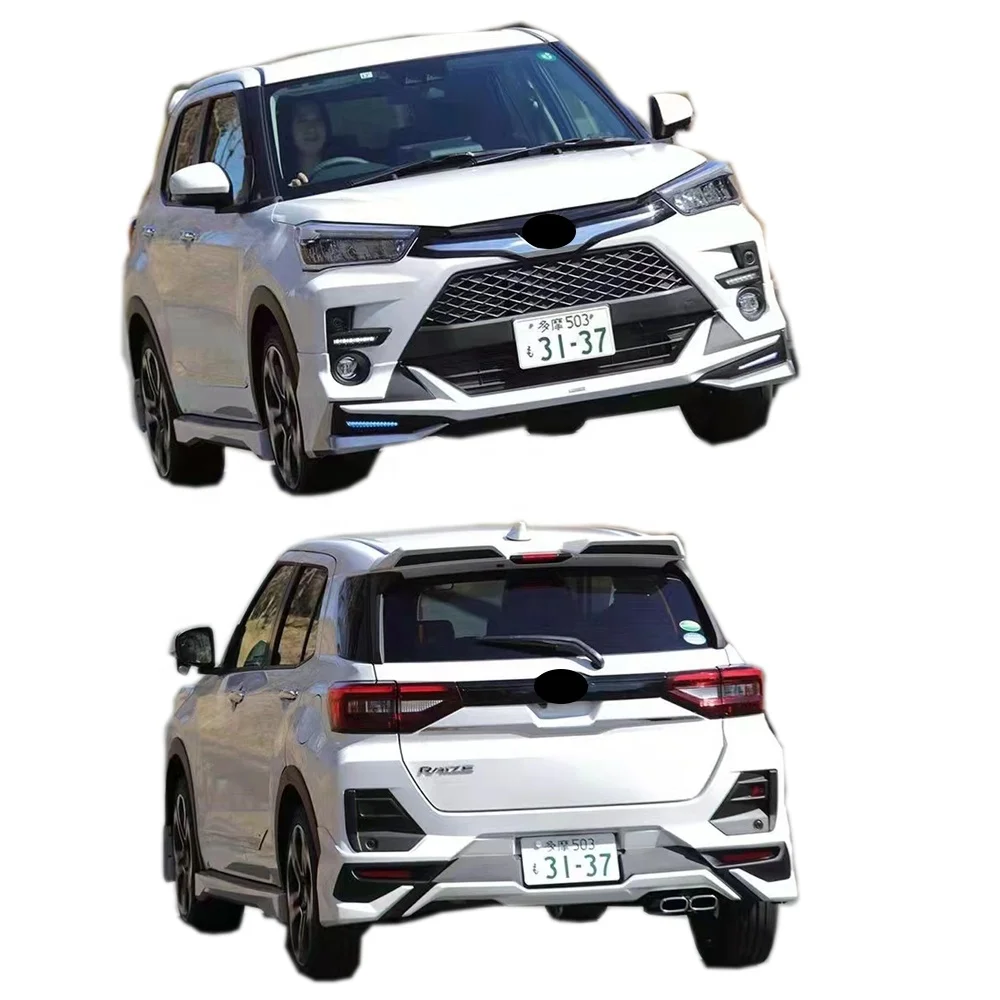 car-body-kit-for-2019-2021-RaiZE-front-lip-rear-lip-side-skirts-spoiler ...