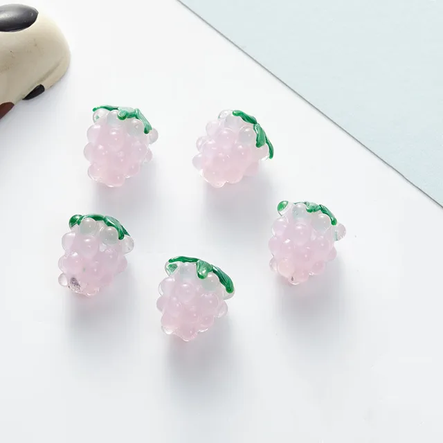 Raspberry Glass Bead Fruit Bead Handmade Lampwork Bead DIY Jewelry ...