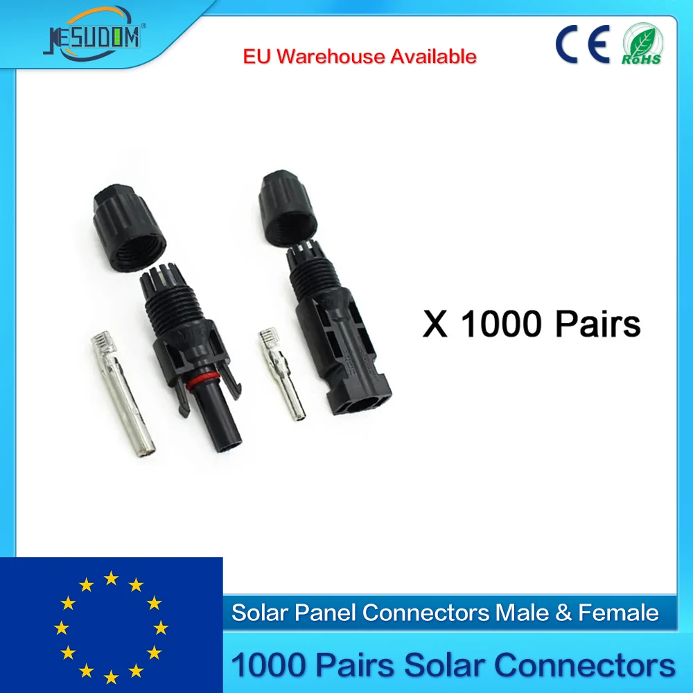 1000-Pairs-Solar-Connectors-PV-Solar-Panel-Connectors-Male-Female-IP67 ...