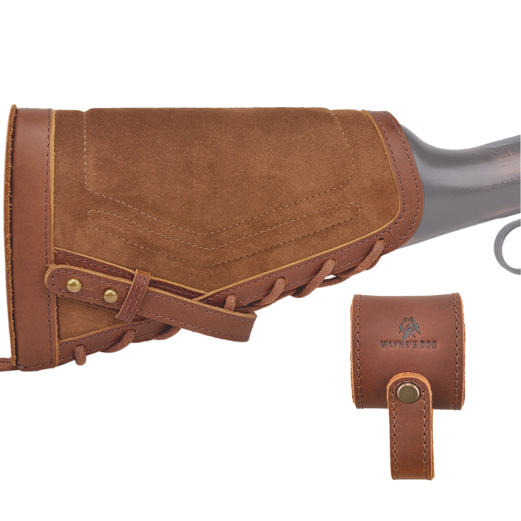 No-Drill-Leather-Ambidextrous-Cheek-Rest-Pad-Buttstock-With-Leather ...