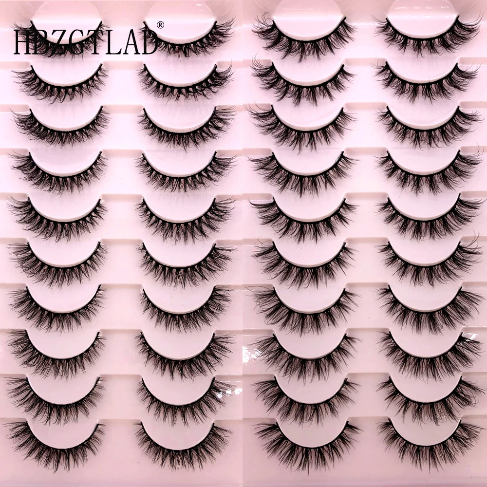 New-10-Pairs-3D-Faux-Mink-Hair-False-Eyelashes-Natural-Messy-Eyelash ...