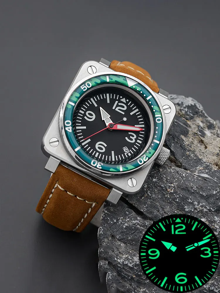 Reloj-de-buceo-cuadrado-para-hombre-con-Seiko-NH35-NH36-movimiento ...