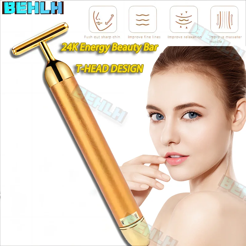 24K-Gold-Roller-Vibrating-Facial-Massager-Slimming-Facial-Skin-Beauty ...