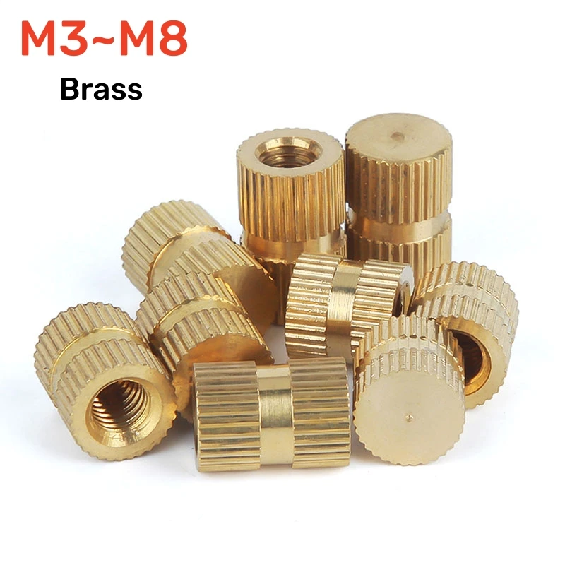 10-50pcs-M3-M4-M5-M6-M8-Blind-Hole-Brass-Knurl-Insert-Nut-Copper-Hot ...