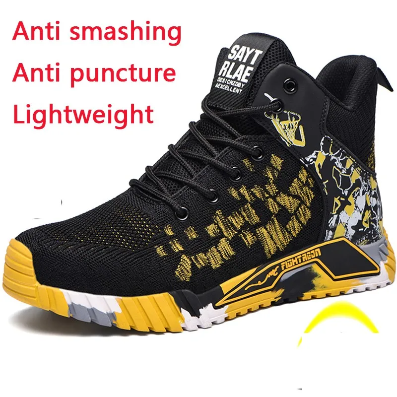 All-Seasons-Men-s-Safety-Shoes-Flying-Woven-Breathable-Steel-Toe-Cap ...