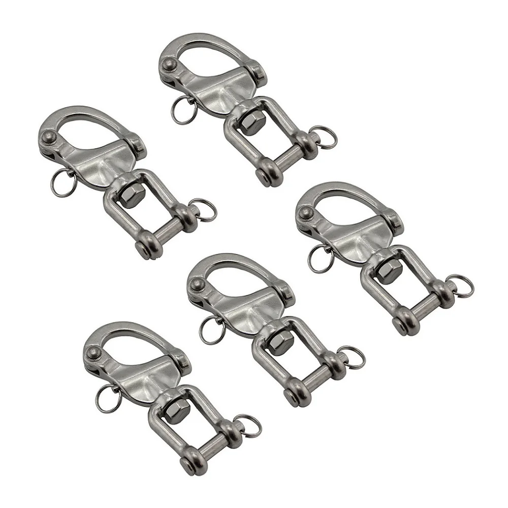 5PCS-316-Stainless-Steel-Safety-Clevis-Pin-Swivel-Snap-Shackle-70mm ...
