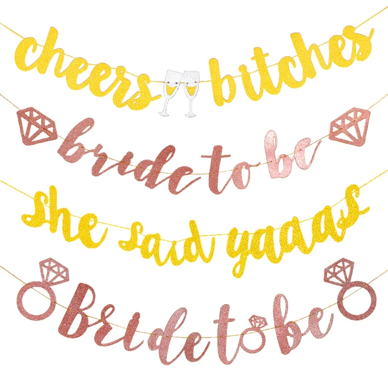 Wedding-Bride-To-Be-Decoration-Hen-Bachelorette-Party-Decoration ...