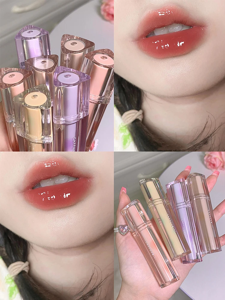 Cappuvini-Ice-Tea-Mirror-Lip-Glaze-Moisturizing-and-Moisturizing-Water-Gloss-Lip-Honey-Glass ...