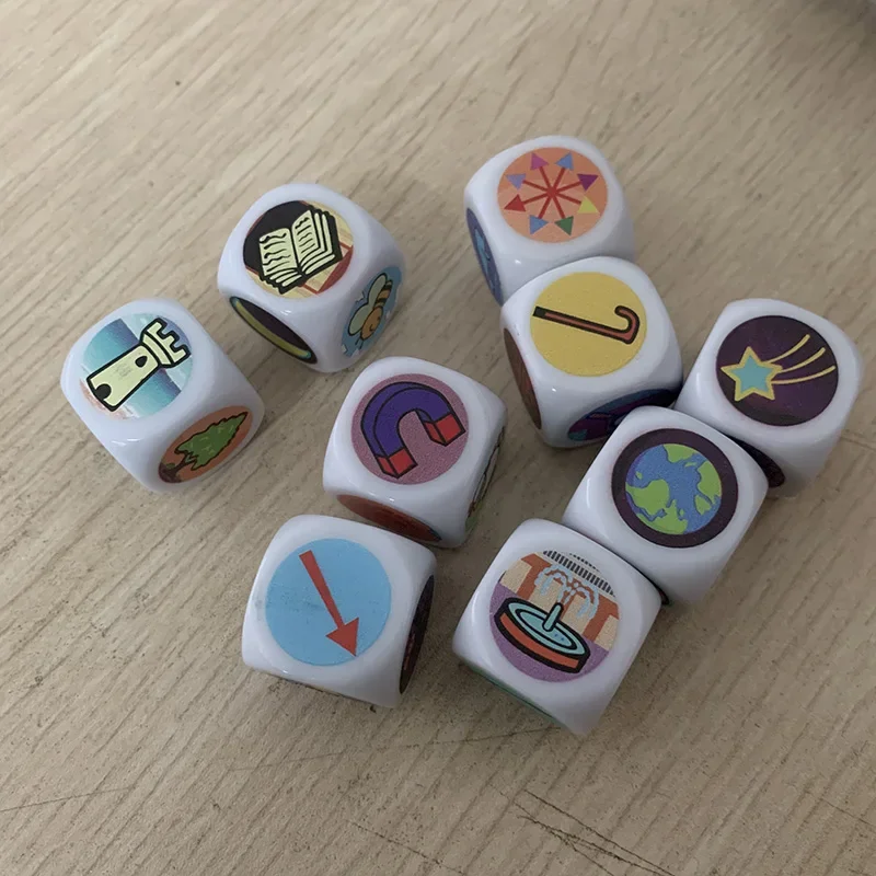 9-Pcs-set-Multicolor-Pattern-Dice-Telling-Story-Dice-Game-Family ...