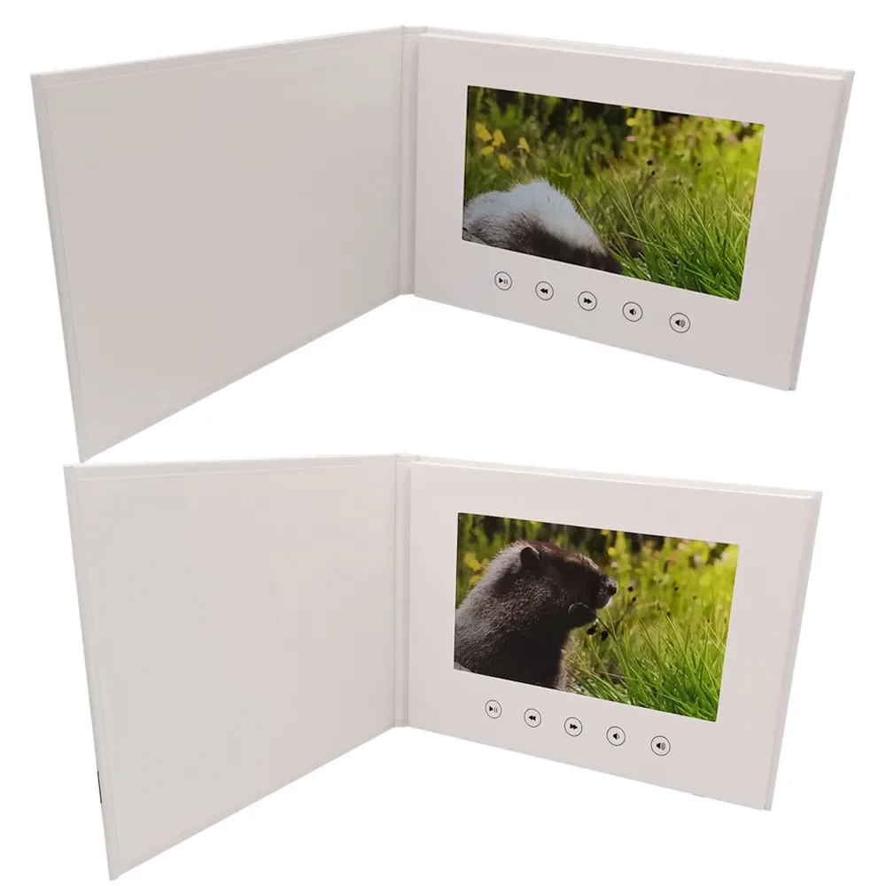 7inch Hardcover Universal Video Greeting Cards 8GB IPS Screen Fashion ...