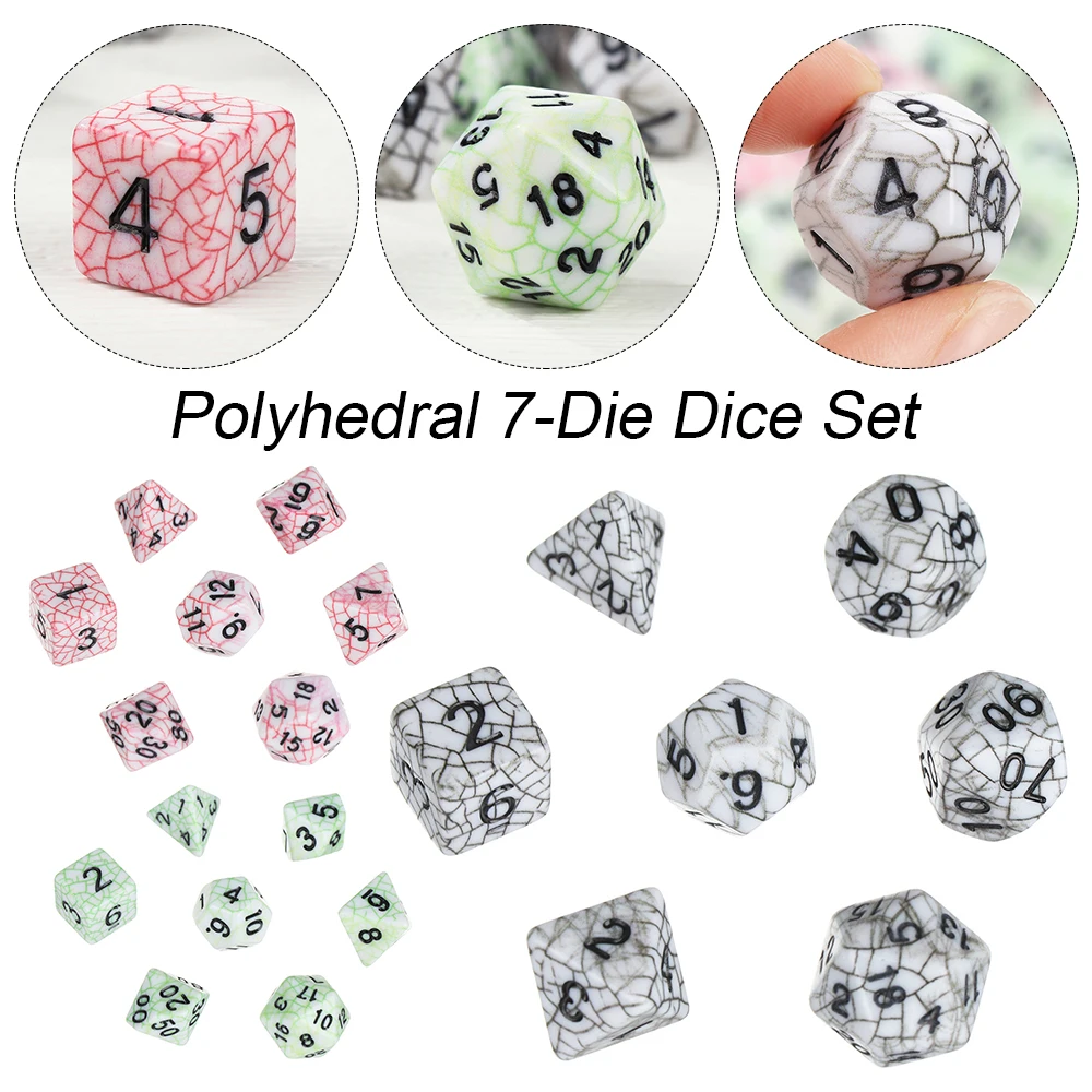 7 개/대 새로운 7 다이 주사위 세트 게임 주사위 TRPG DND 액세서리 D4 D6 D8 D10 D12 D20 주사위 보드 카드 게임 수학 게임| | - AliExpress