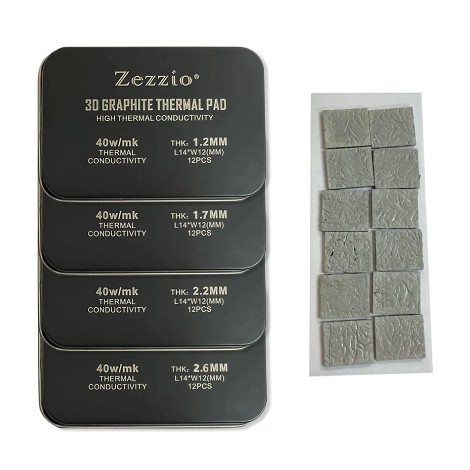 Zezzio 3d Graphite Thermal Pad 40w/mk Ic Graphene Cooling 3090/3080 ...