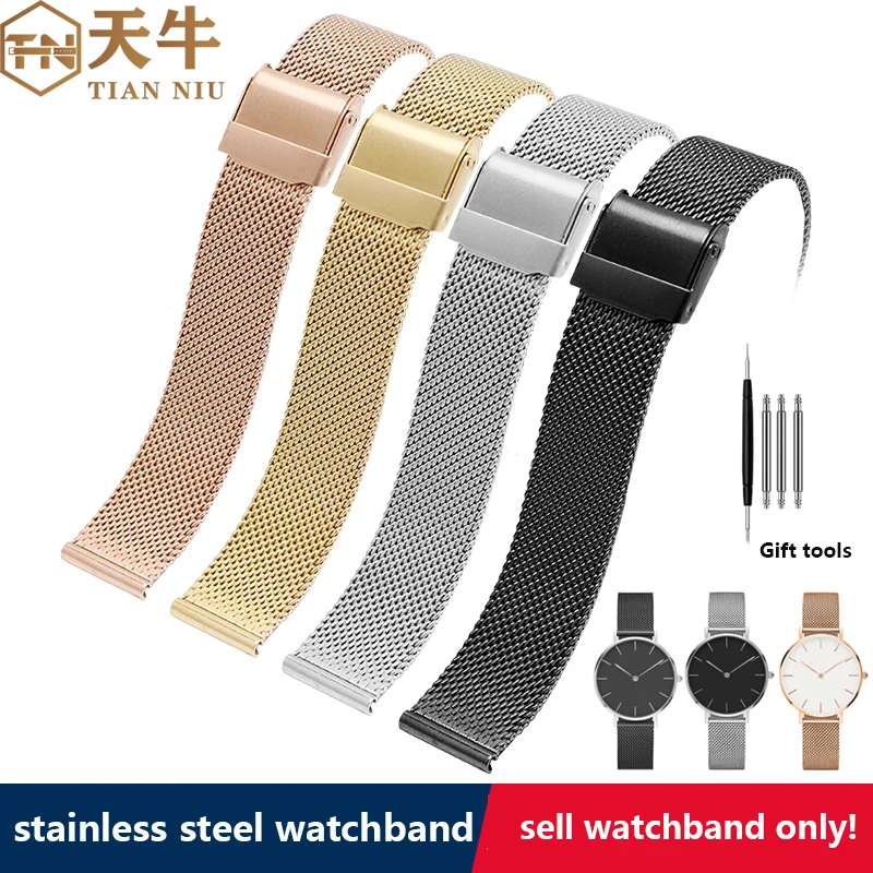 Metal-watchband-for-Tissot-DW-CK-Armani-Fossil-Casio-Milan-Mesh-Strap ...