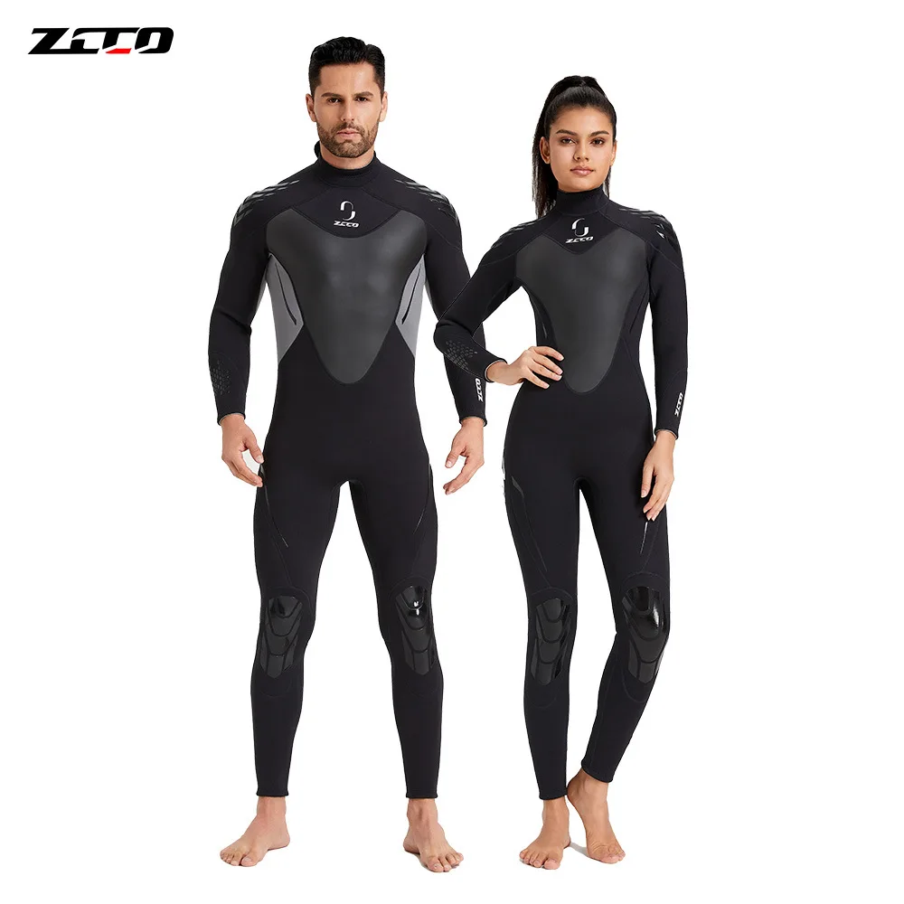 3mm Neoprene diving suit men jumpsuit warm diving suit women's long ...