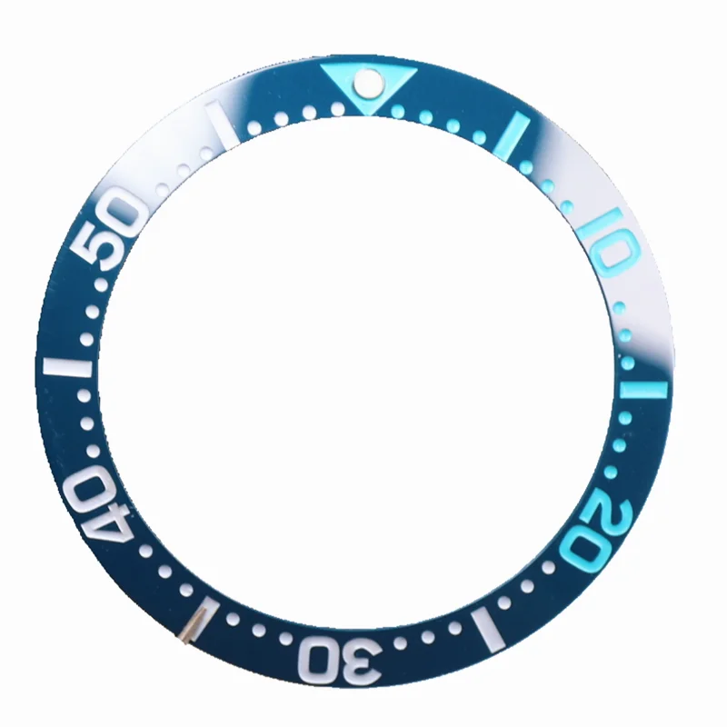 New 38mm Seawater Blue Ceramic Bezel Insert For 40mm Watch Case ...