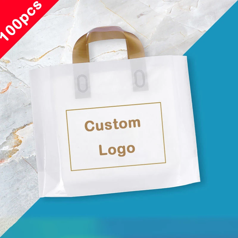 100Pcs-lot-Custom-Logo-Colorful-Shopping-Bags-With-Handle-Plastic-Gift ...