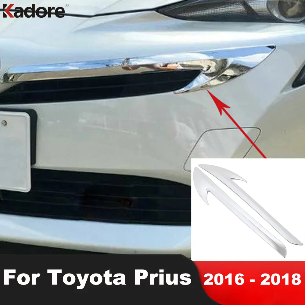 Front Grille Grill Cover Trim For Toyota Prius 2016 2017 2018 Chrome ...