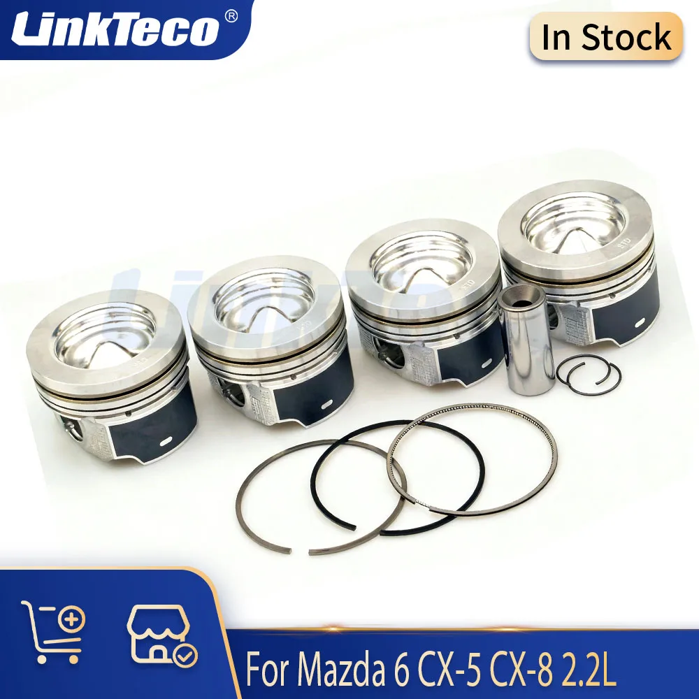 Engine Parts Pistons With Rings Set 86mm Fit 2.2 L DieselFor Mazda 6 CX ...