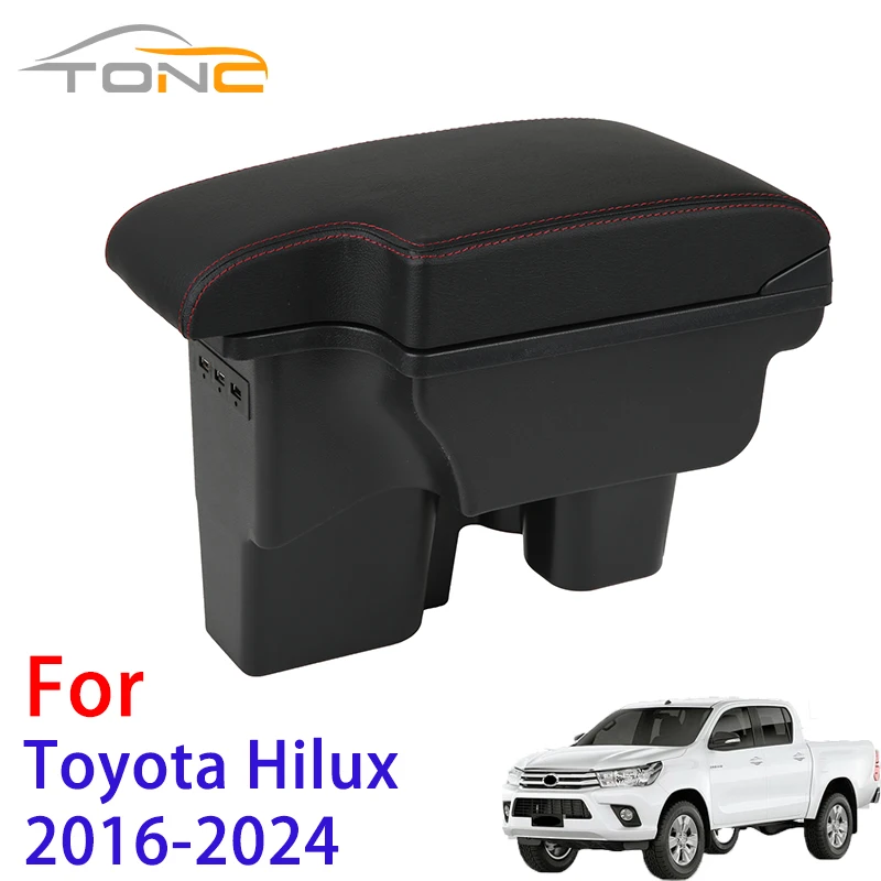 For Toyota Hilux Armrest For Hilux 2016-2024 Car Center Console Storage ...