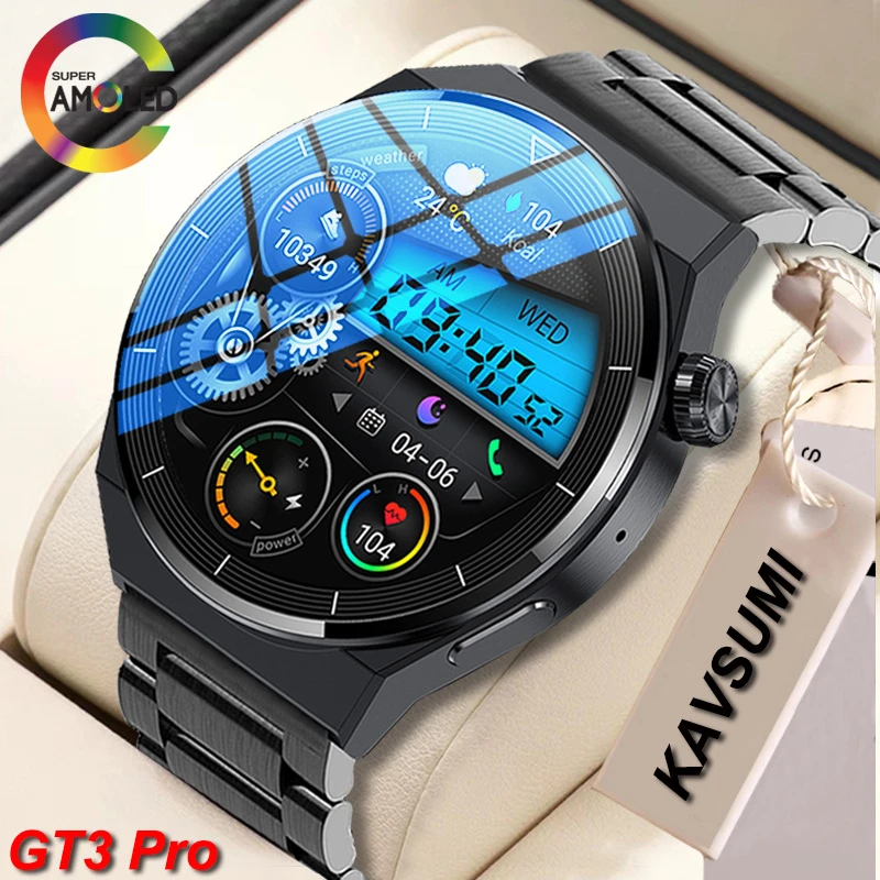 2023 NFC Smart Watch Men GT3 Pro AMOLED 390*390 HD Screen Custom Dial Bluetooth Call IP68 ...