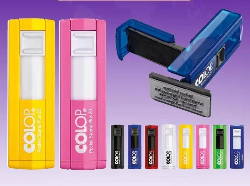 Colop-engraved-pocket-signature-stamp-portable-uncapped-retractable-ink ...