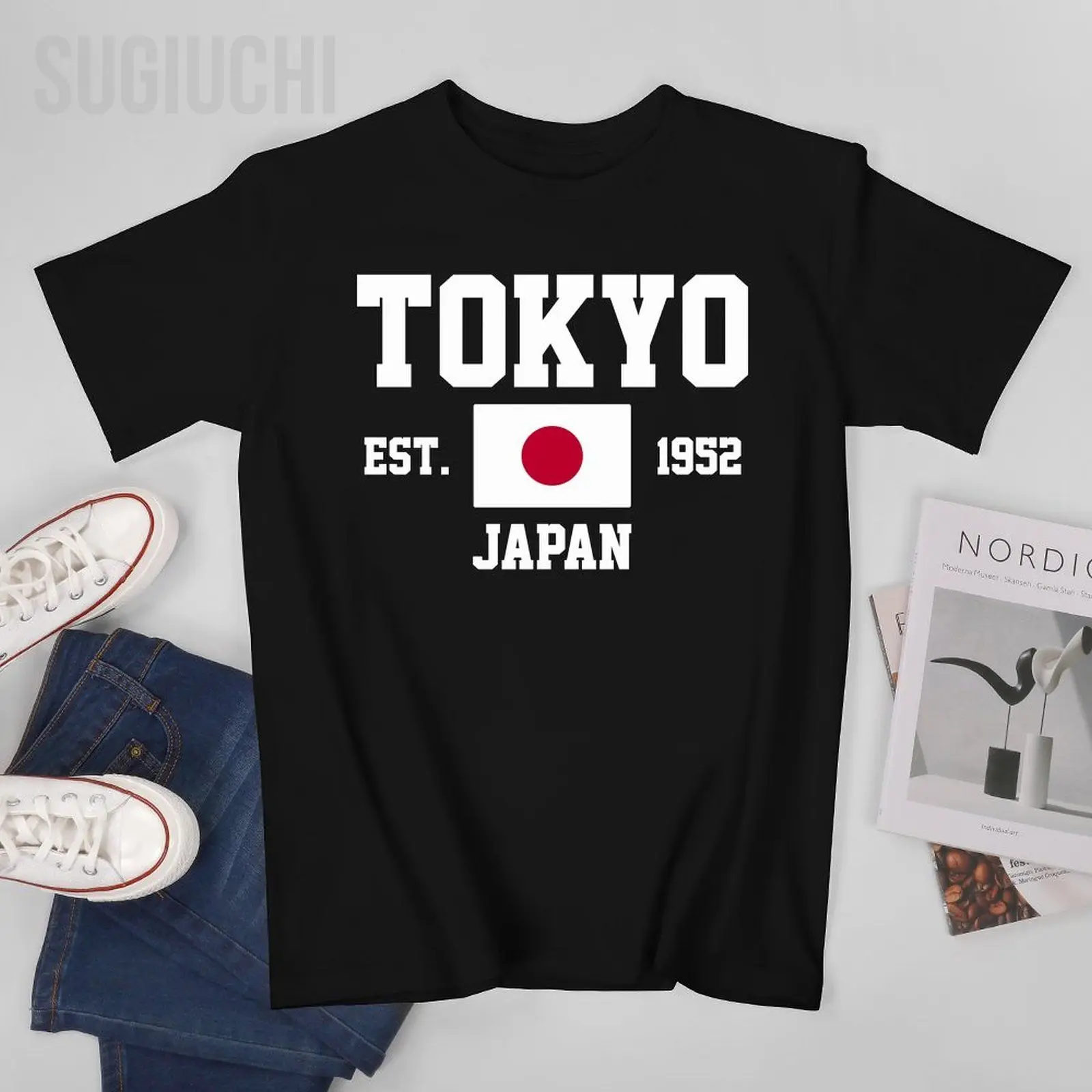 Flag of Japan EST.1952 Tokyo Men Tshirt Tees T-Shirt O-neck T Shirts ...