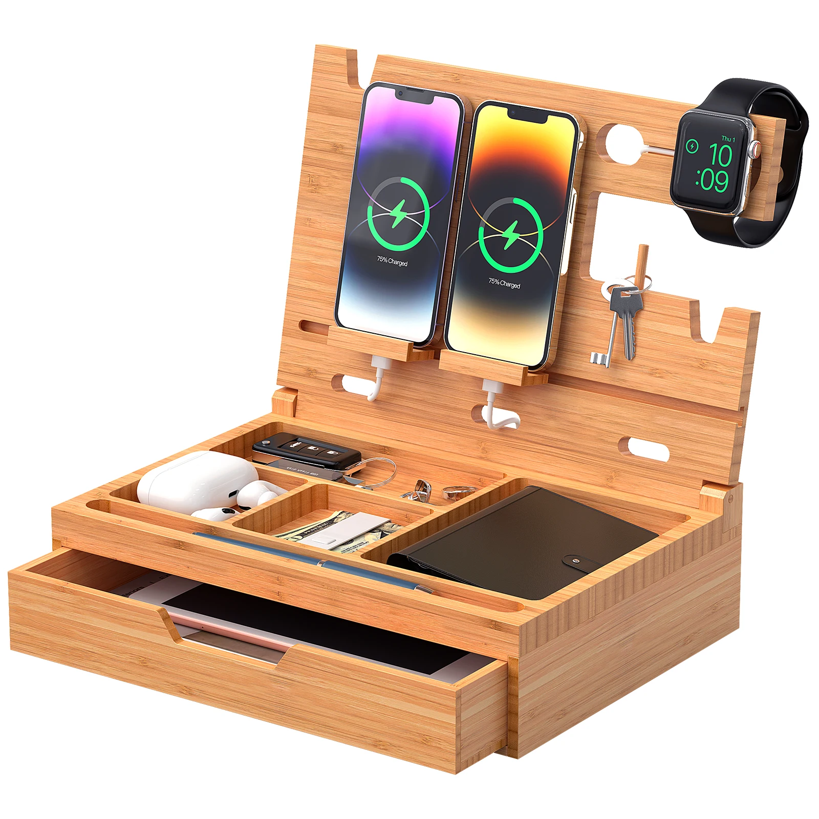 Holder-Wallet-Nightstand-Organizer-Bedside-Table-Organizer-for-Men ...
