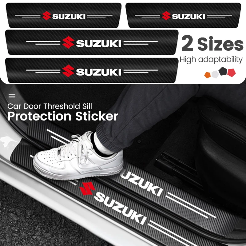 4pcs-Car-Door-Threshold-Carbon-Fiber-Scuff-Plate-Sticker-For-Suzuki ...