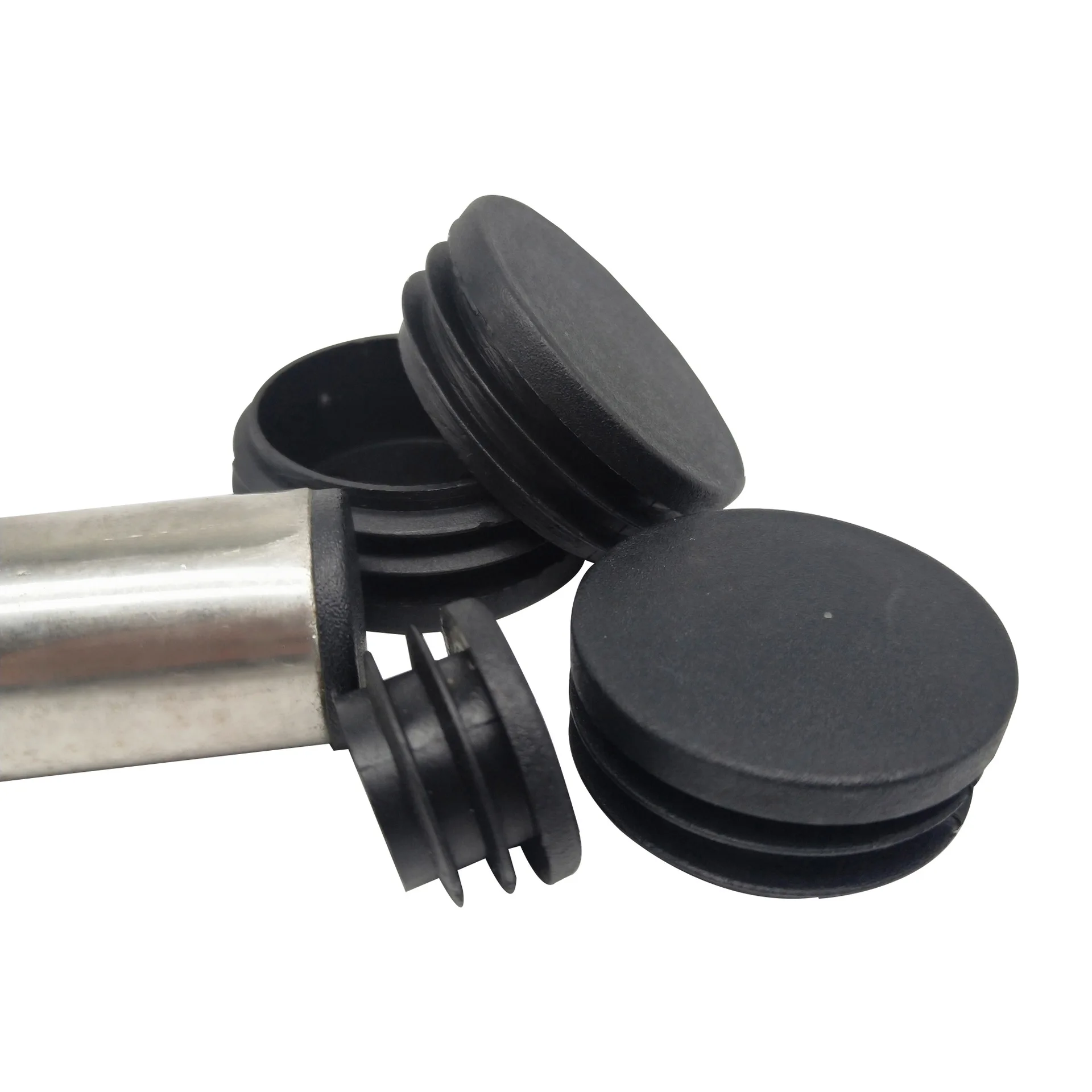 Round Pipe Plug 1-50pcs Plastic Black Blanking End Cap Tube Pipe Insert ...