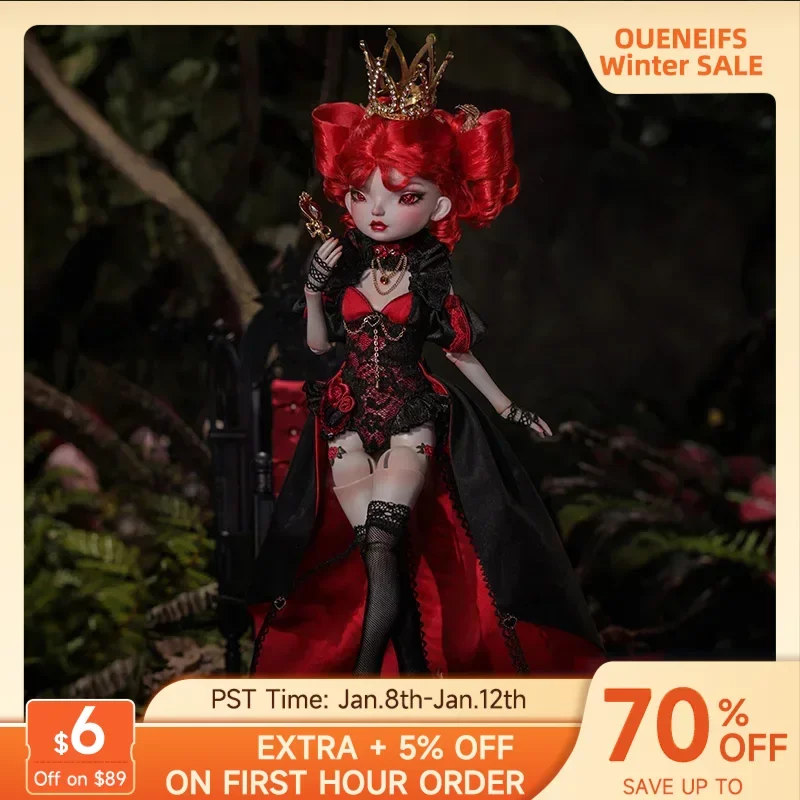 New-Design-BJD-Heart-1-6-Red-Queen-Styling-Anime-Doll-With-Red-Hair-And ...