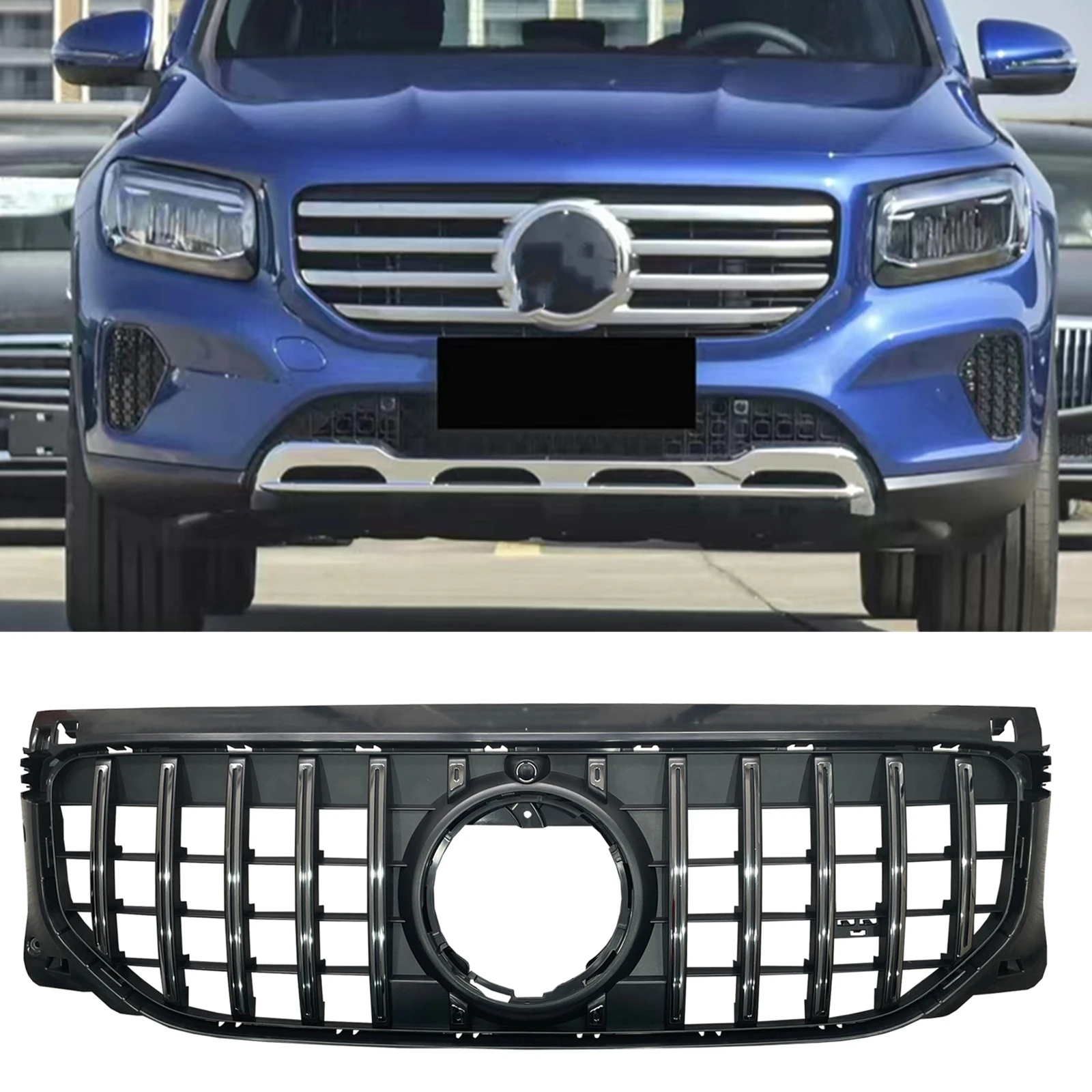 Racing-Front-Grille-For-Mercedes-Benz-GLB-X247-2024-GT-Style-Upper ...