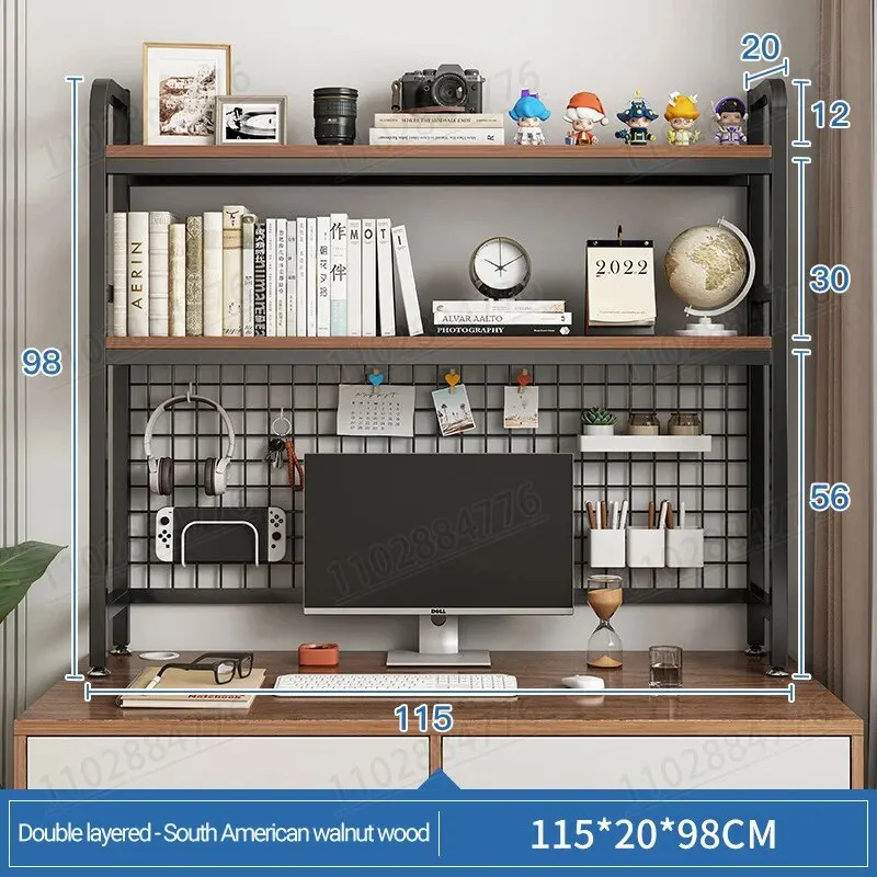 Grid-bookshelf-desk-storage-shelf-desktop-multi-layer-iron-frame ...