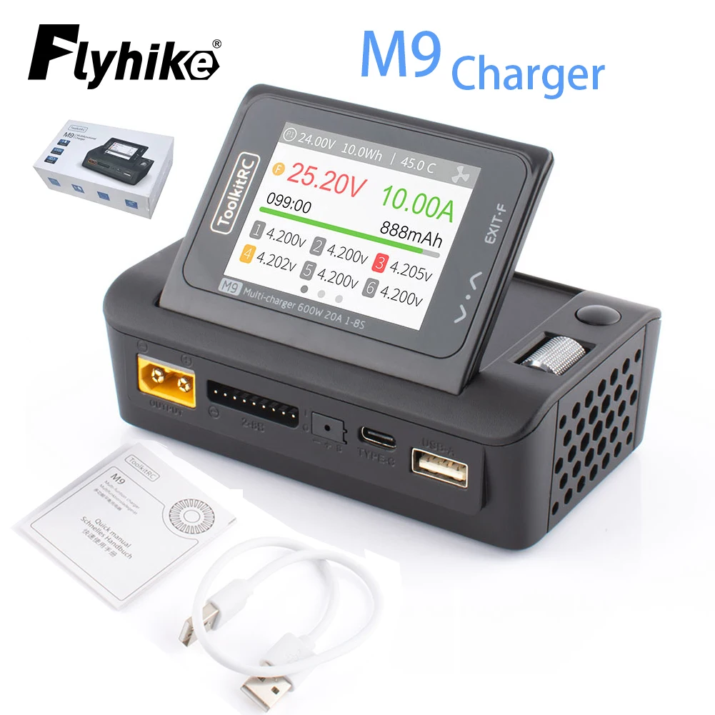 ToolkitRC-M9-Charger-600W-USB-Fast-Charing-DC-Balance-Charger ...