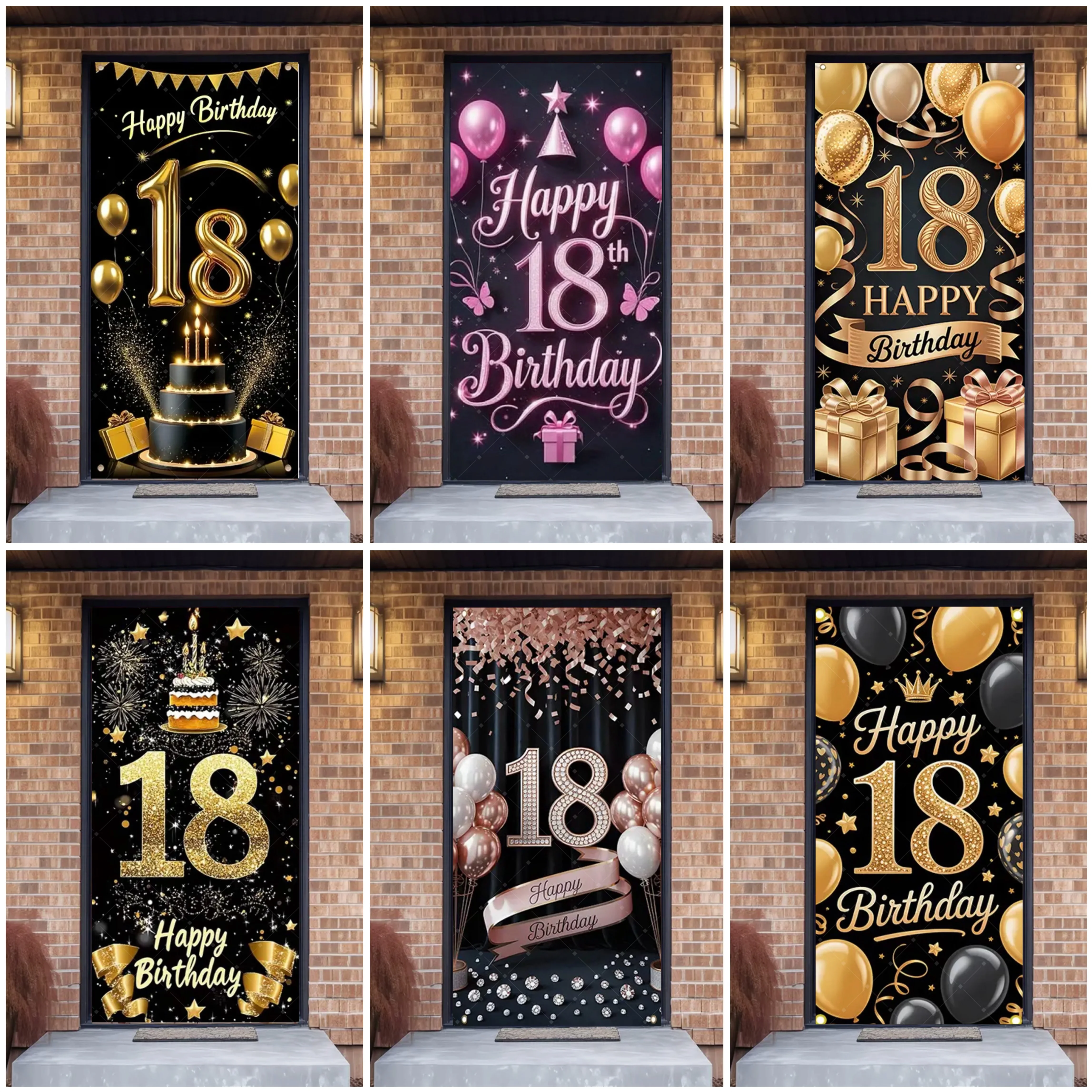 Beautiful 18th Birthday Party Porch Decoration Backdrop Balloon Cake ...