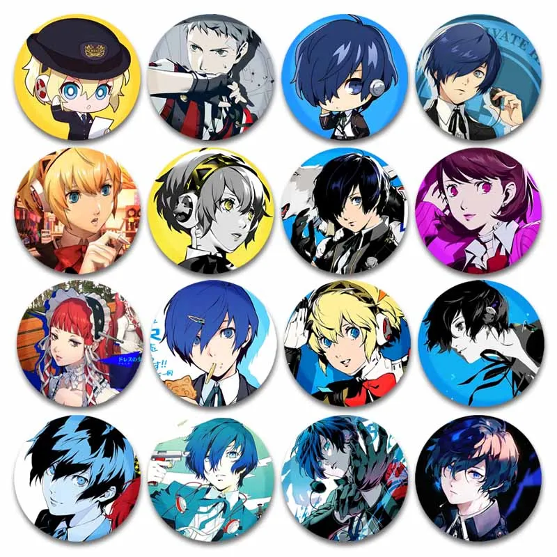 Vintage Game Persona 3 Button Pins P3 Shin Yuuki Tensei Yukari Makoto ...