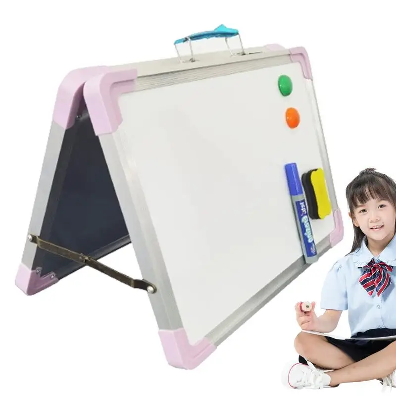 White-Erase-Board-Foldable-Desktop-Marker-Board-Double-Sided-16x12in ...