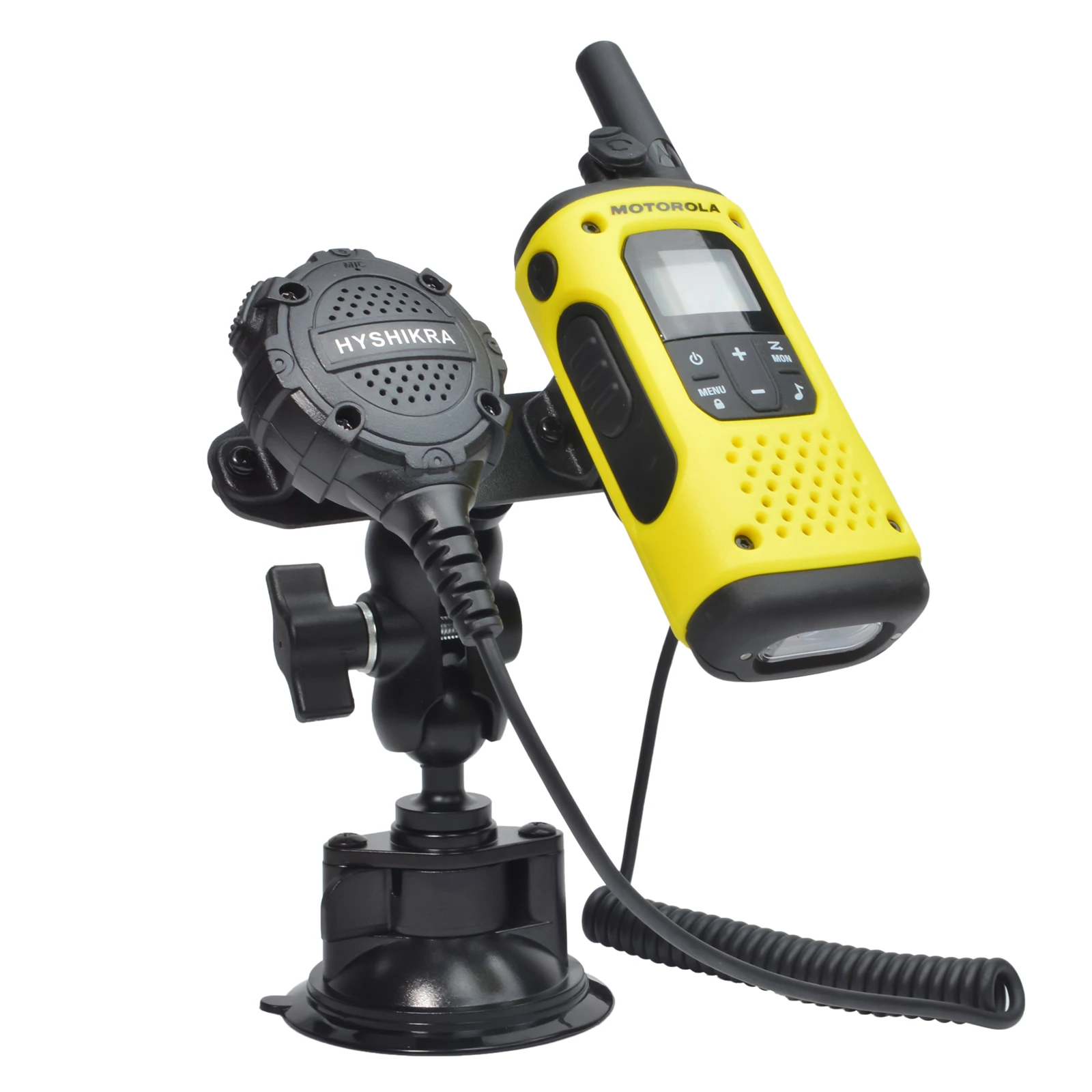 2-in-1 Walkie Talkie Car Mount&Speaker Mic Clip Holder, Handheld Two ...