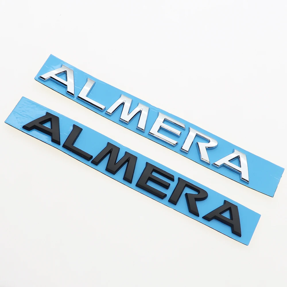 1PC 3D ABS ALMERA Car Letter Logo Sticker Tail Bumper Badge Auto Rear ...