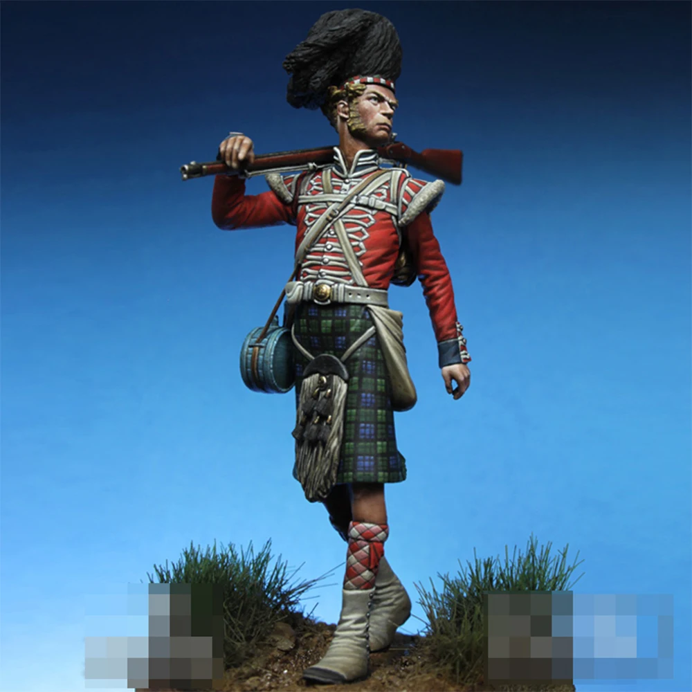 1/32 Private, 42nd Highlanders, 54mm, Resin Model figure, Unassembled ...