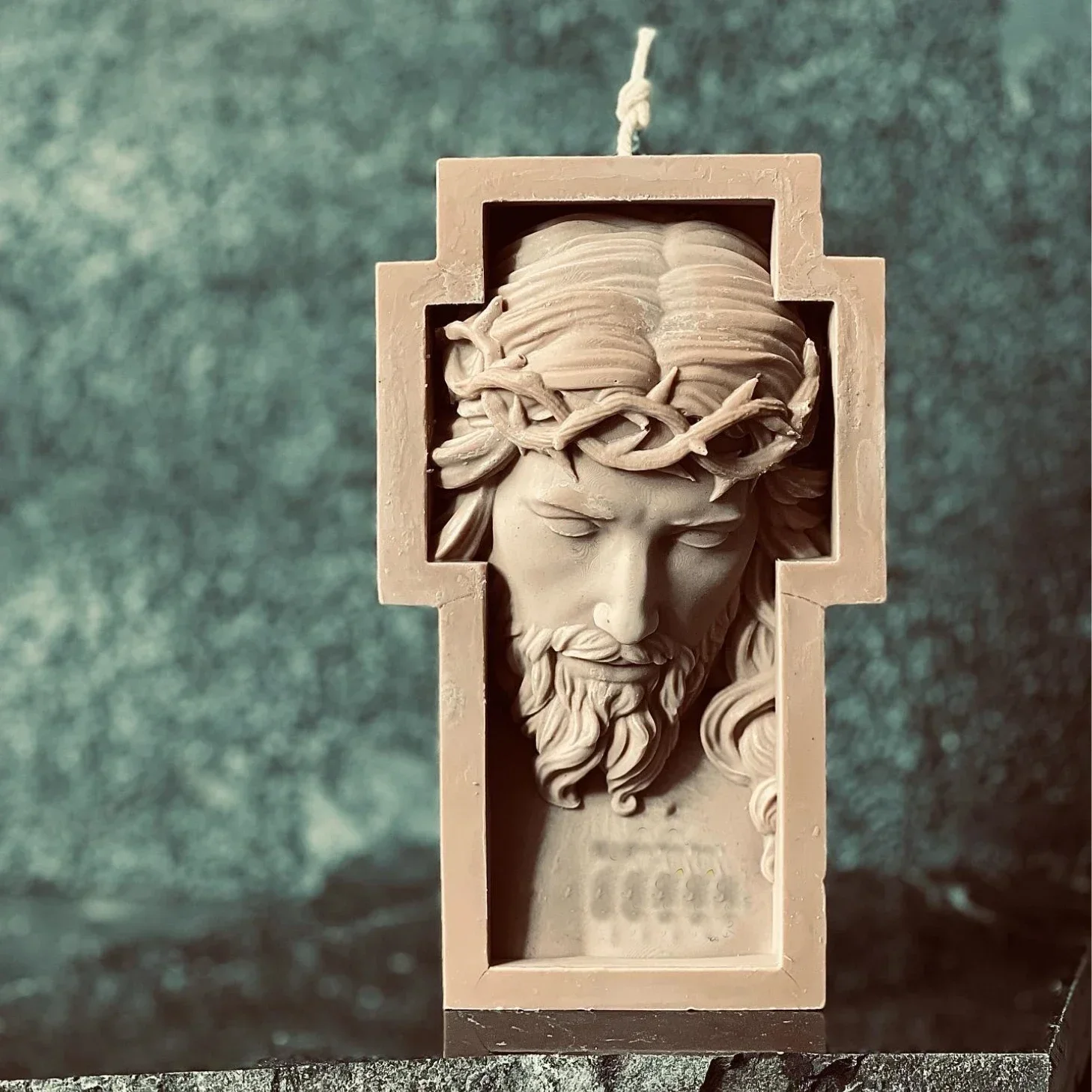 DIY-2D-3D-Jesus-Mary-Statue-Resin-Gypsum-Silicone-Mold-Cross-Jesus-Statue-Sculpture-Candle ...