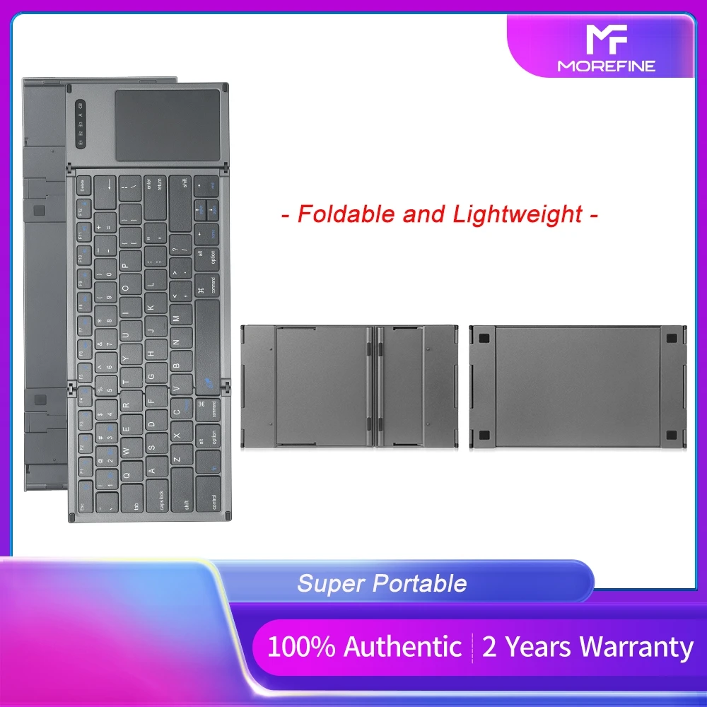 Portable Folding Wireless Keyboard Bluetooth Rechargeable Touchpad ...