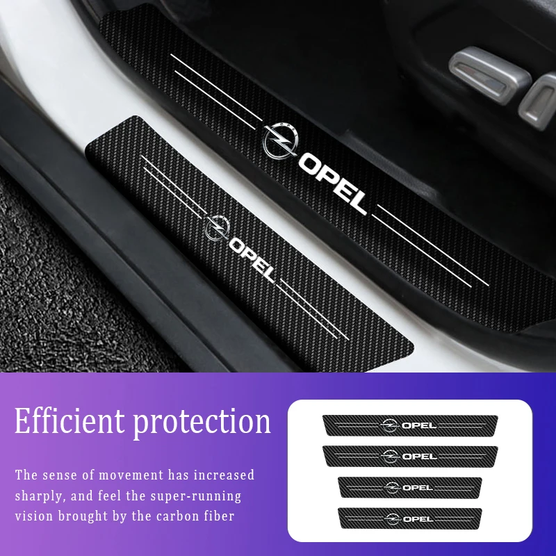 4X Car Stickers Anti Scratch Door Sill Protector For Opel Rocks-e Corsa ...