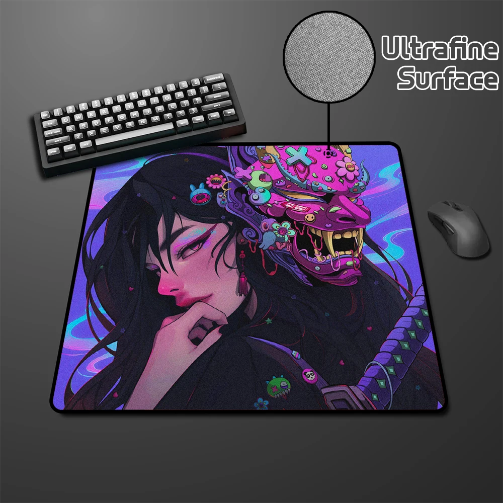 45x40CM-Mousepad-Oni-Mask-Gaming-Mouse-Mat-Anime-Girl-E-Sports-Speed ...