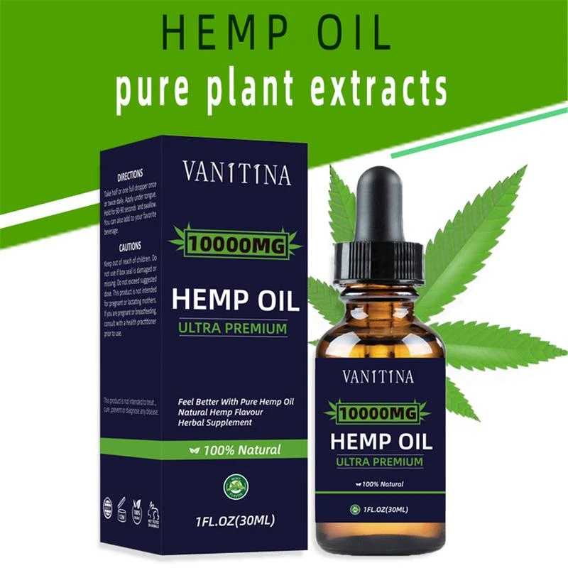 Pure Hemp Seeds Óleo Essencial, 30ml, 10000mg, Gota, Anti ansiedade ...