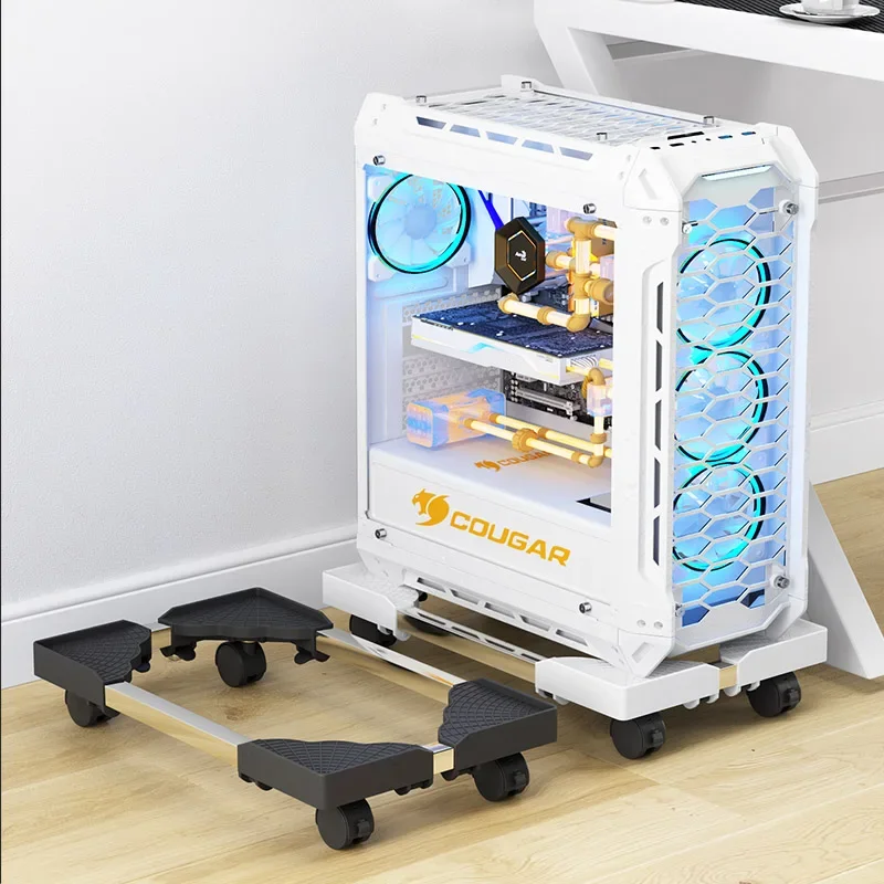 Adjustable-Mobile-CPU-Holder-Tower-Stand-with-Rolling-Caster-Wheels ...