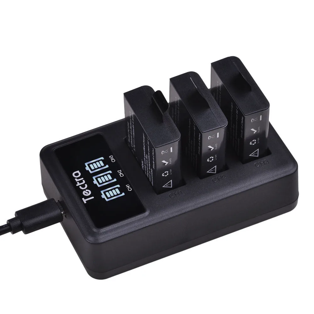 1180mAh-Rechargeable-PG1050-Battery-Charger-for-AKASO-Campark-APEMAN ...