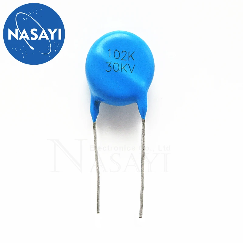102k 30kv High Voltage Capacitor 0.001uf 1nf Straight Plug 30000v Blue ...