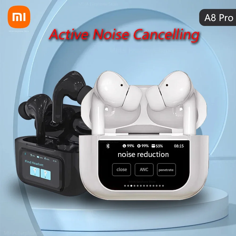 XIAOMI-auriculares-inal-mbricos-A8-Pro-con-Bluetooth-cascos-intrauditivos-TWS-con-pantalla-t ...