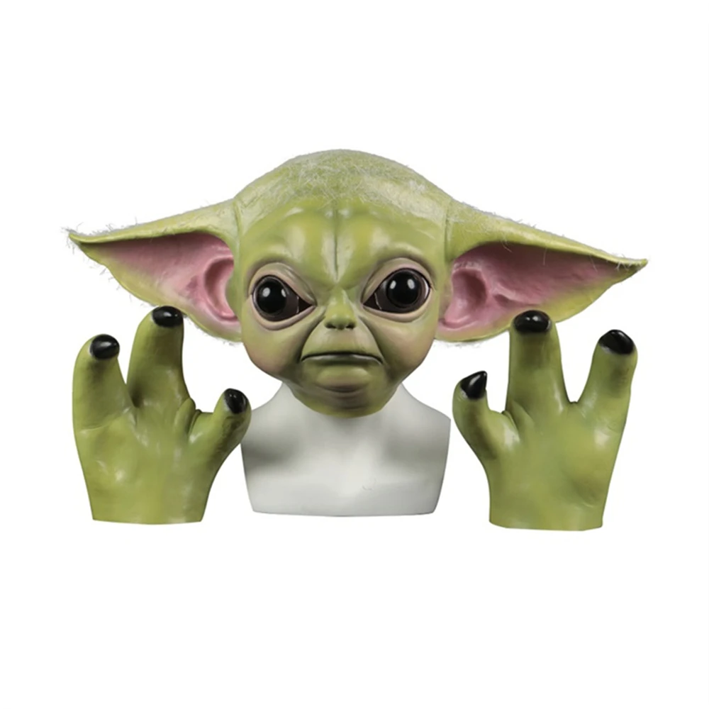 DISNEY-Yoda-Baby-Grogu-Cosplay-m-scara-casco-fiesta-de-Halloween ...